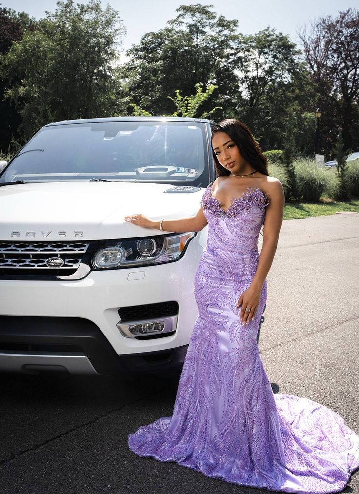 Sparkly Sequin Mermaid Sweetheart Sequined Lilac Long Prom Dresses Ins ...